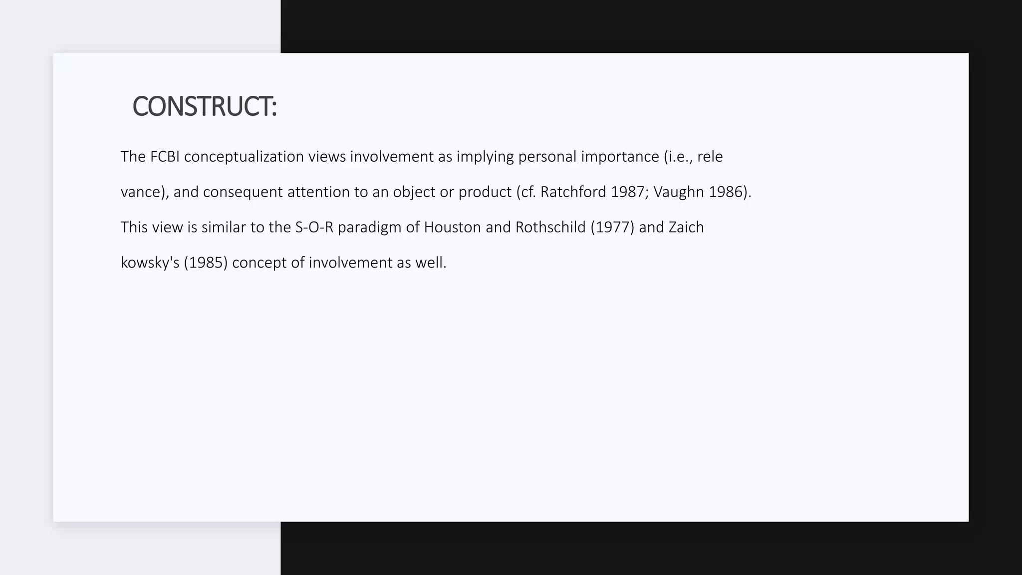 Foote, Cone and Belding Involement subscale : FCBI | PPTX