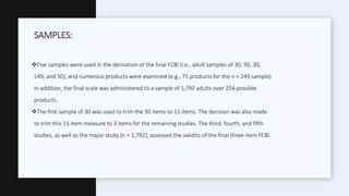 Foote, Cone and Belding Involement subscale : FCBI | PPT