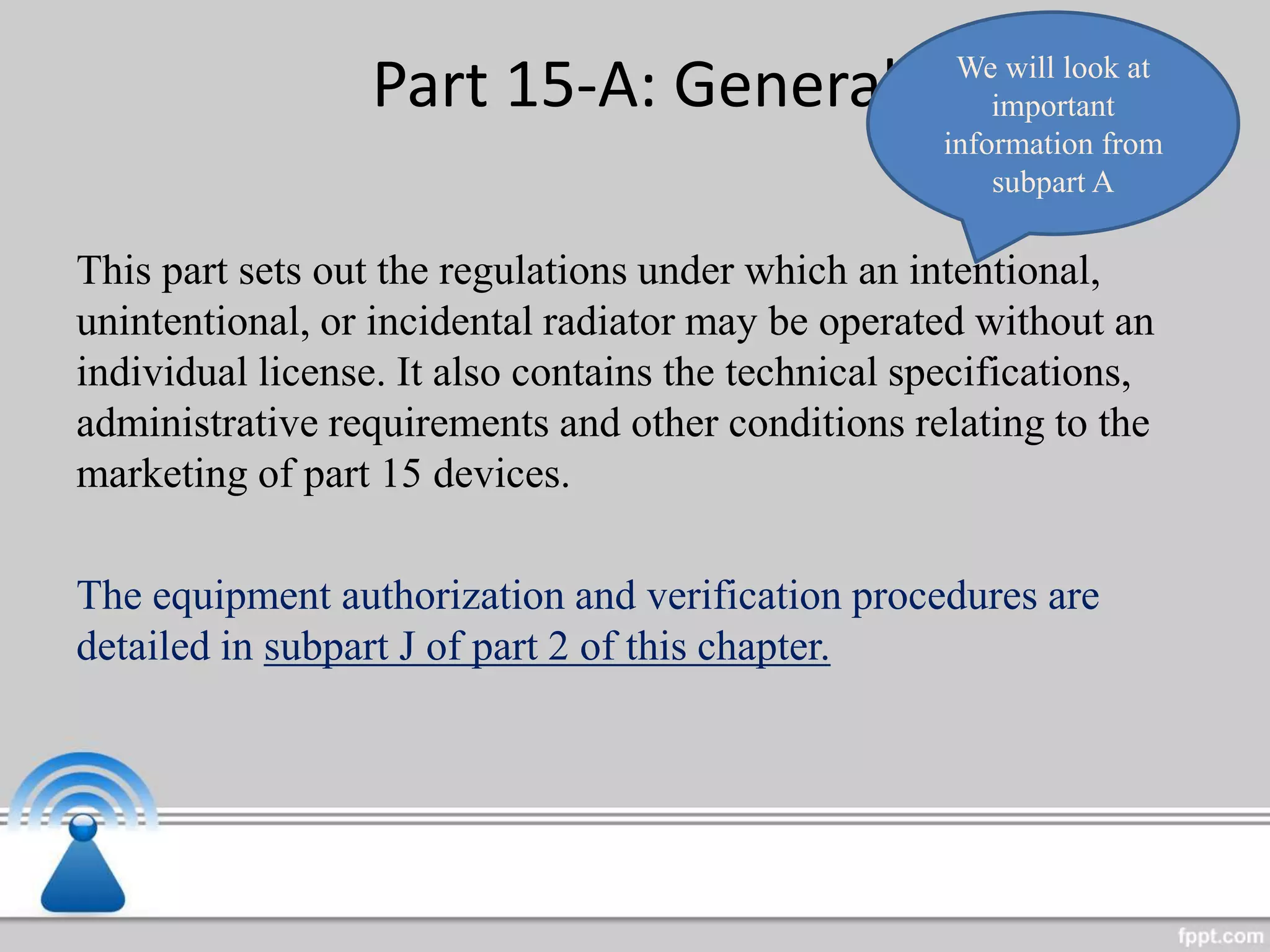 FCC- regulatory overview | PPTX