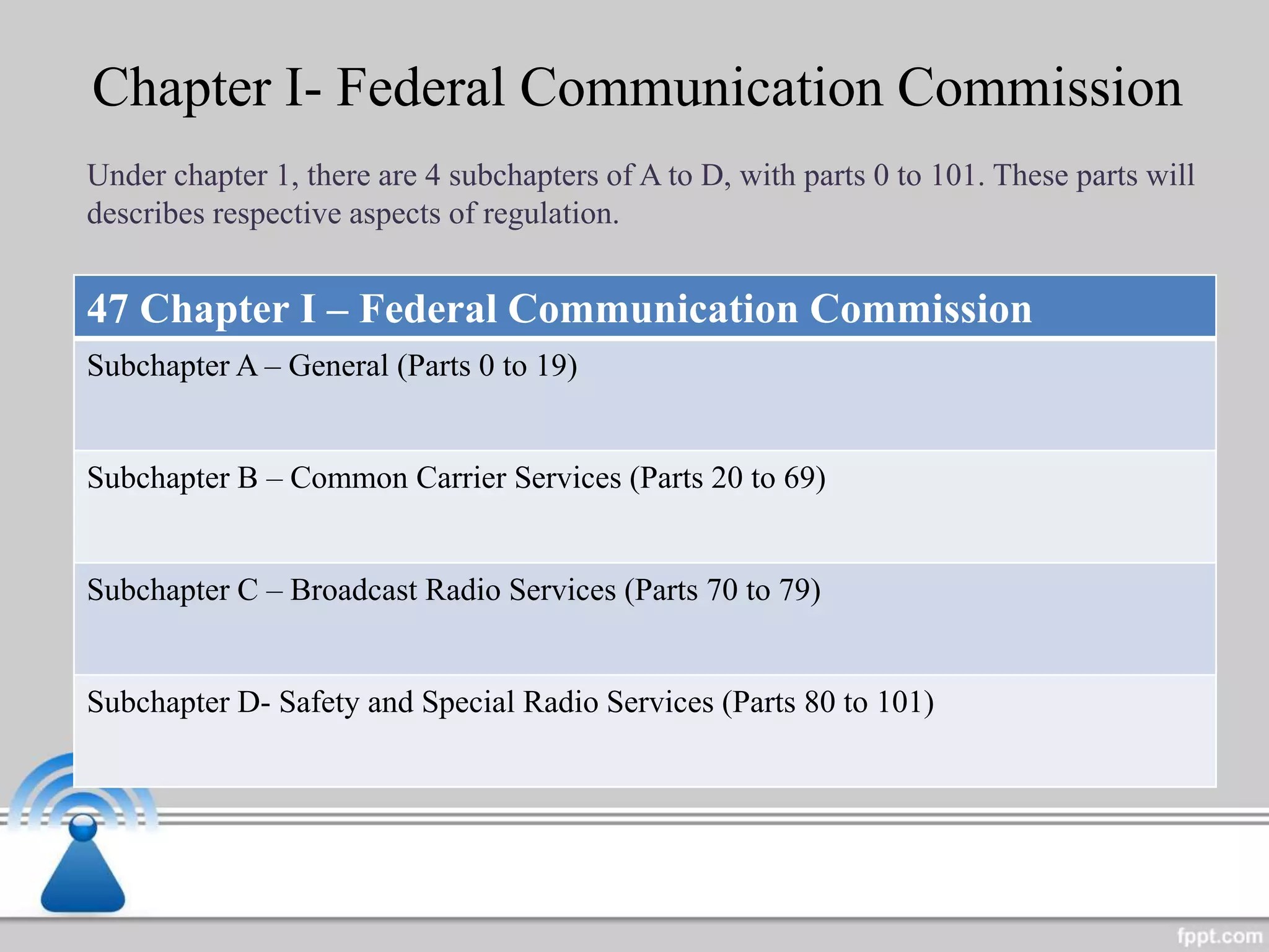 FCC- regulatory overview | PPTX