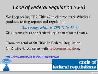 FCC- regulatory overview | PPTX