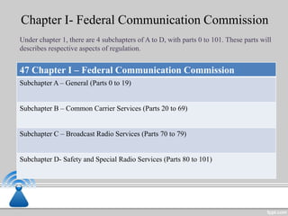 FCC- regulatory overview | PPTX