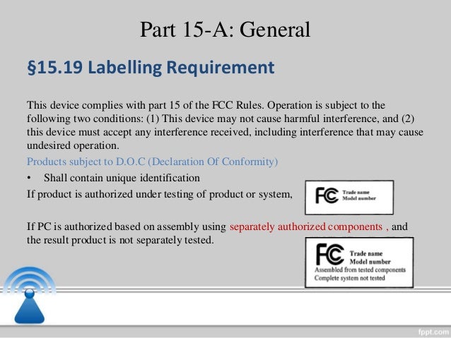 FCC- regulatory overview FCC- regulatory overview