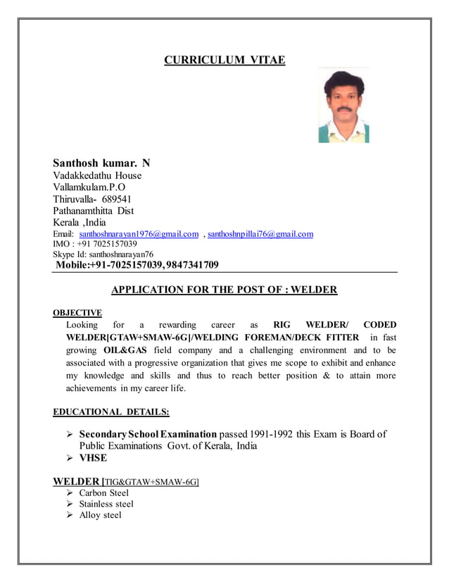 new cv santhosh | PDF