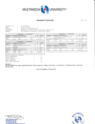 transcripts(Degree, Foundation) | PDF