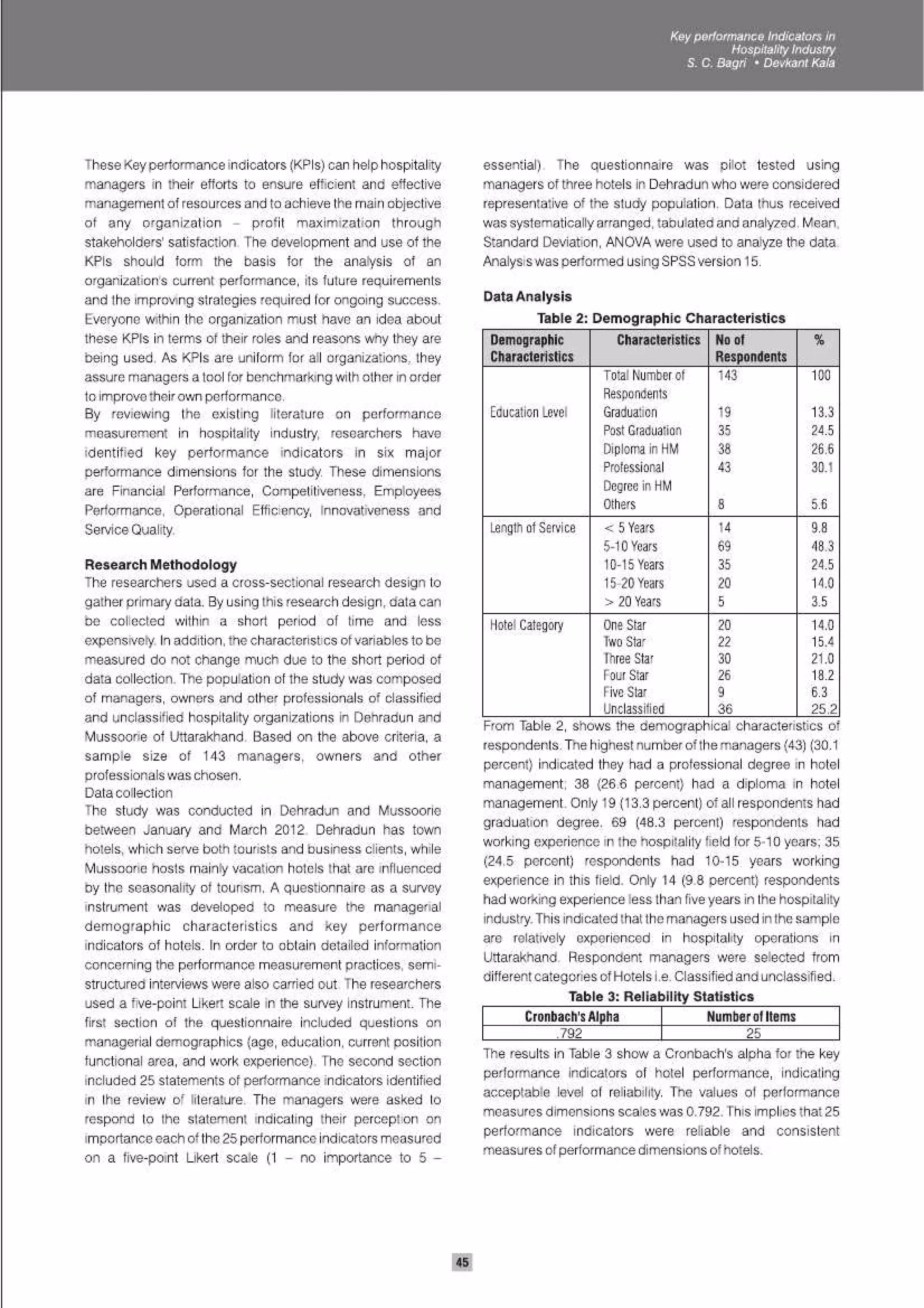 Key performance indicators in Hospitality Industry | PDF
