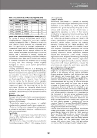 Key performance indicators in Hospitality Industry | PDF