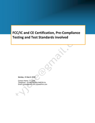 FCC CE IC regulatory testing of IOT products | PDF