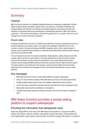 IBM Use Case for SugarCRM | PDF