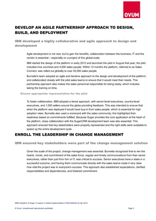 IBM Use Case for SugarCRM | PDF