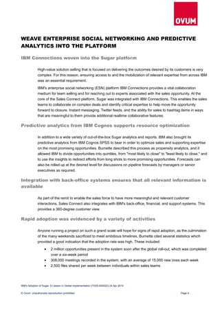 IBM Use Case for SugarCRM | PDF