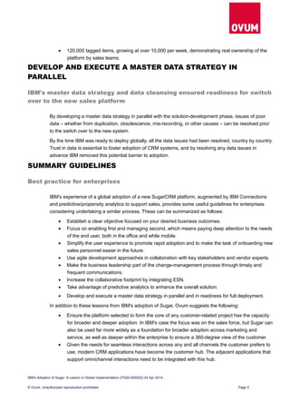 IBM Use Case for SugarCRM | PDF