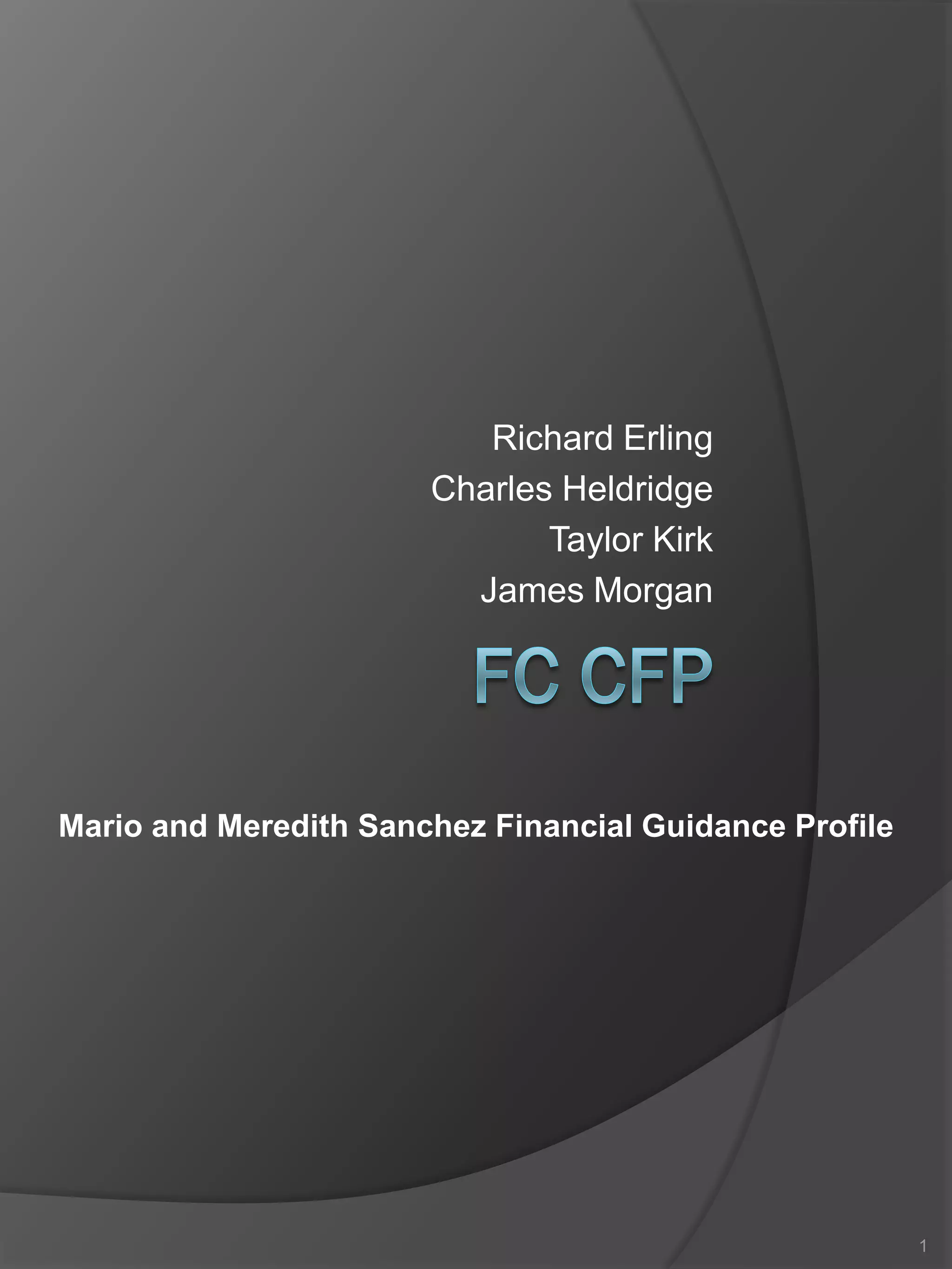 FC CFP Personal Financial Planning Group Project | PDF