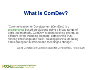 Communication for Development definitions | PPT