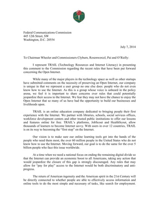 FCC Open Internet Comment | PDF