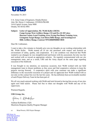 Letter of Appreciation_Webb Keller | PDF