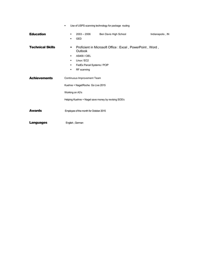 AshleyResume | DOC | Logistics | Business