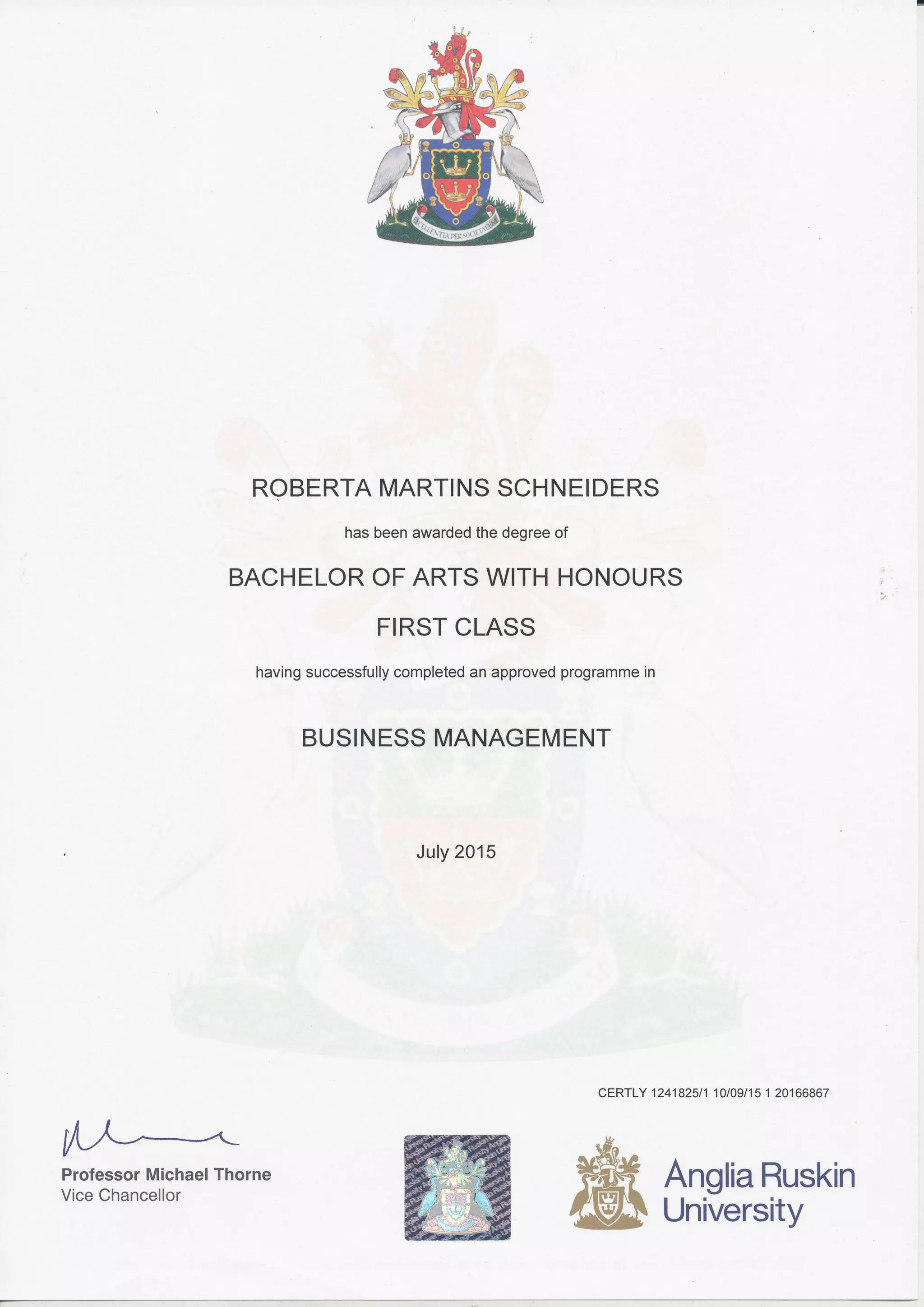 Certificate ARU | PDF