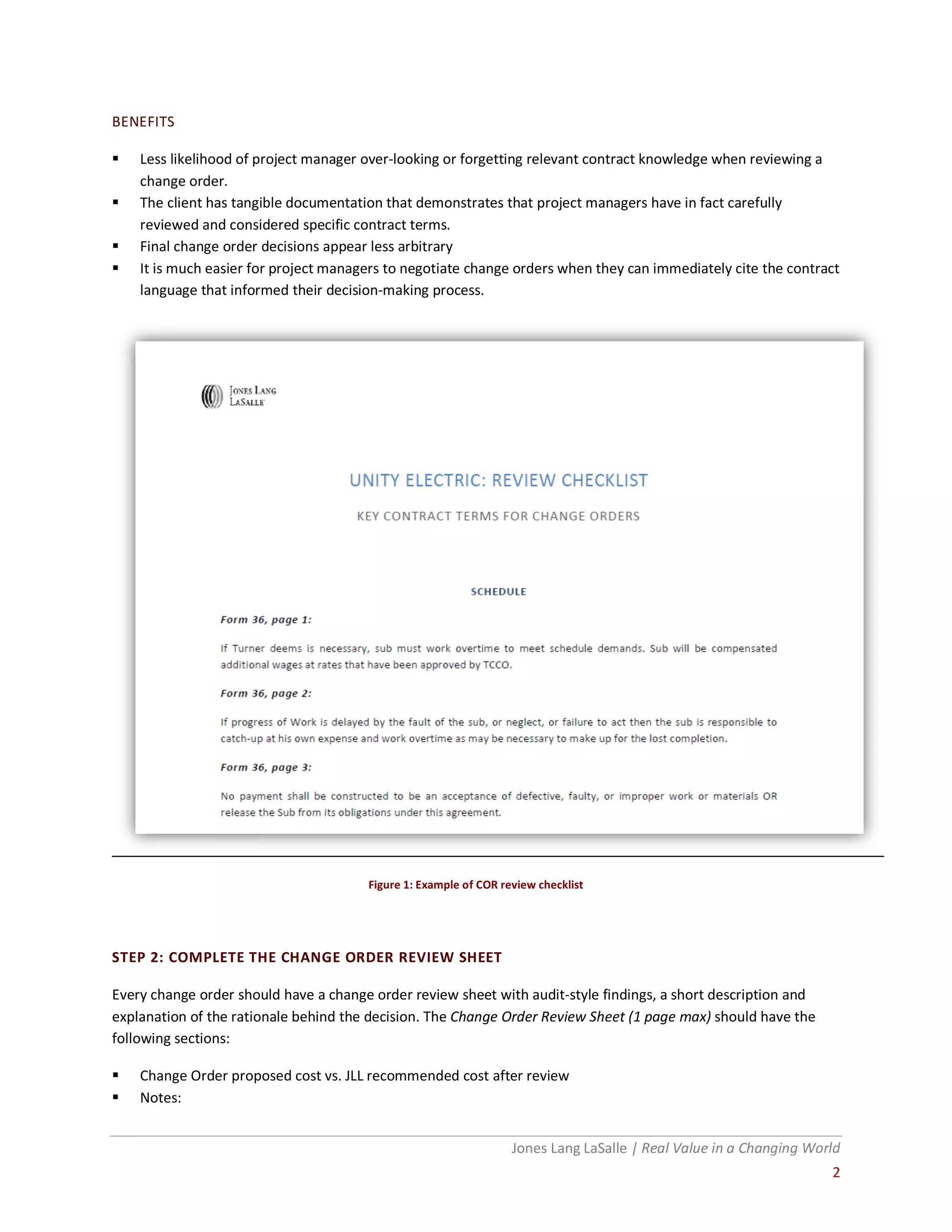 JLL Change Order process | PDF