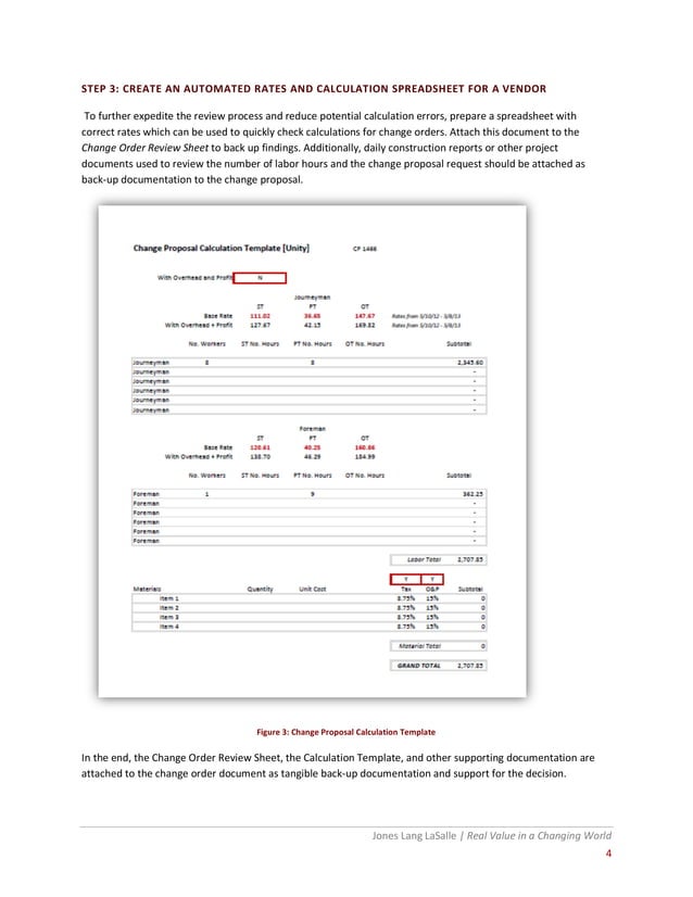 JLL Change Order process | PDF