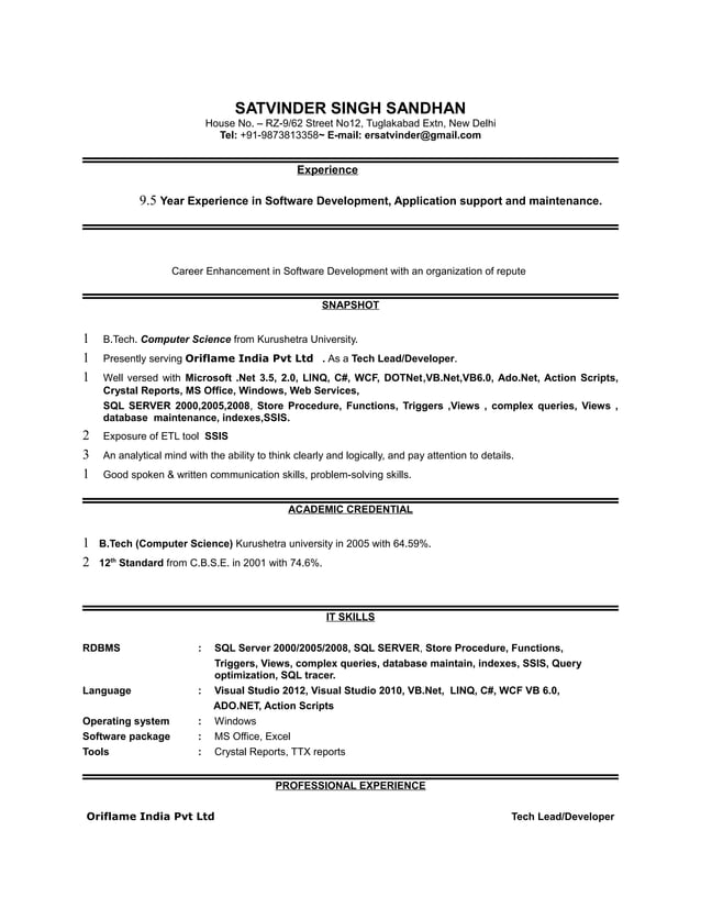 satvinder_Resume | PDF