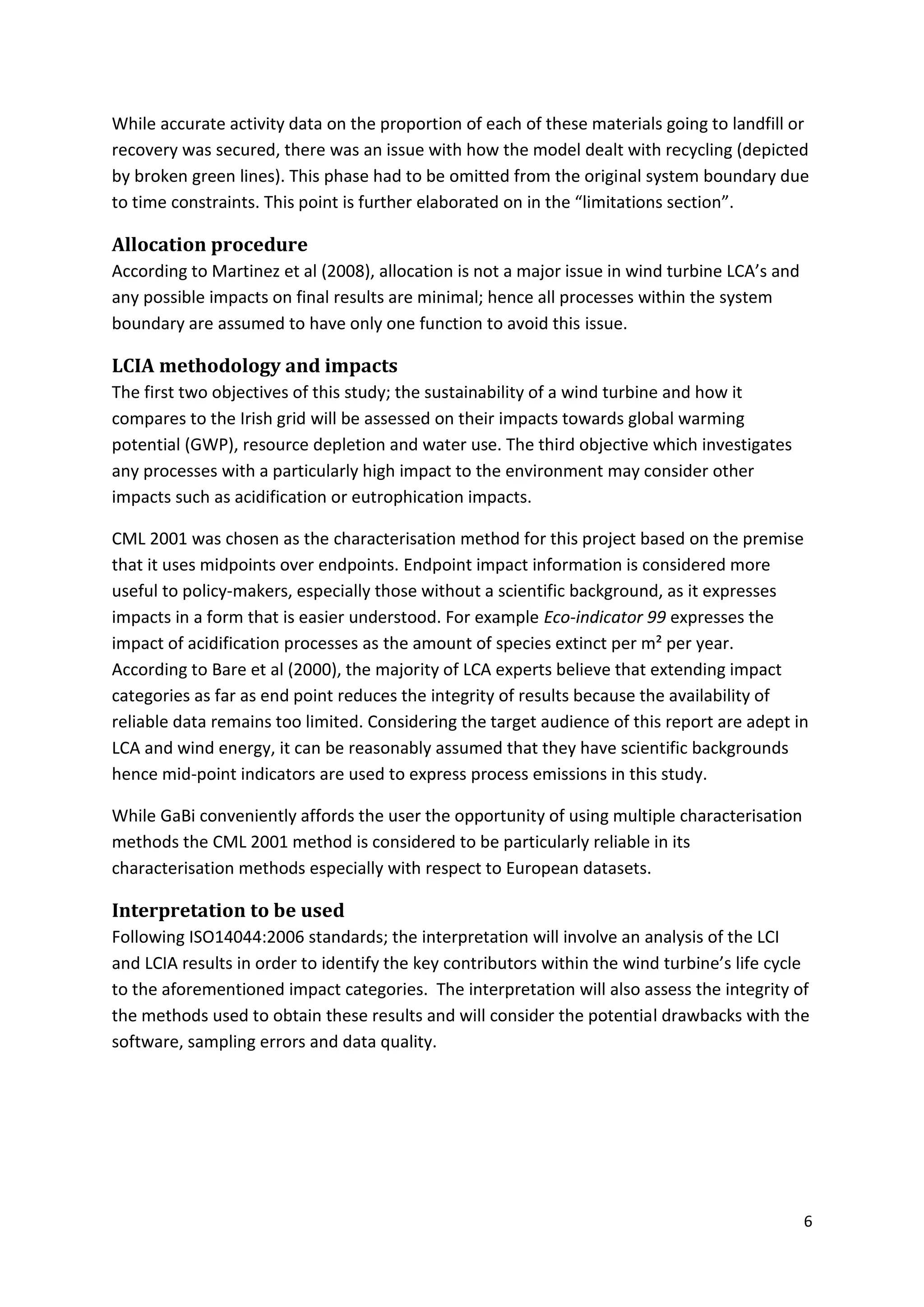 LCA of a Small Wind Farm | PDF