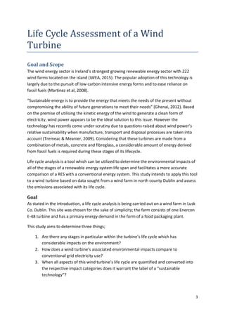 LCA of a Small Wind Farm | PDF