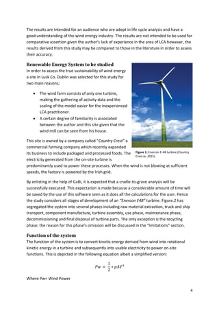 LCA of a Small Wind Farm | PDF