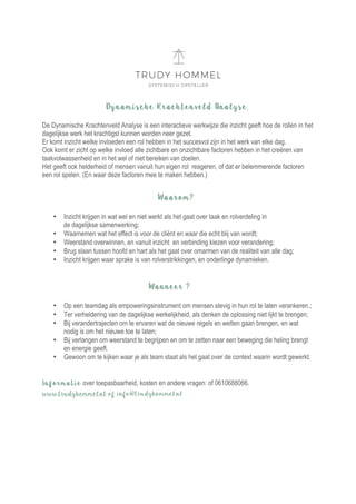 Dynamische Krachtenveld Analyse | PDF