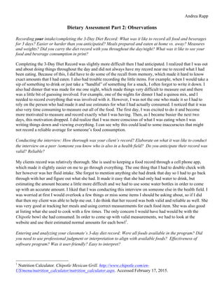 Dietary Analysis | PDF | Nutrition | Healthy Living