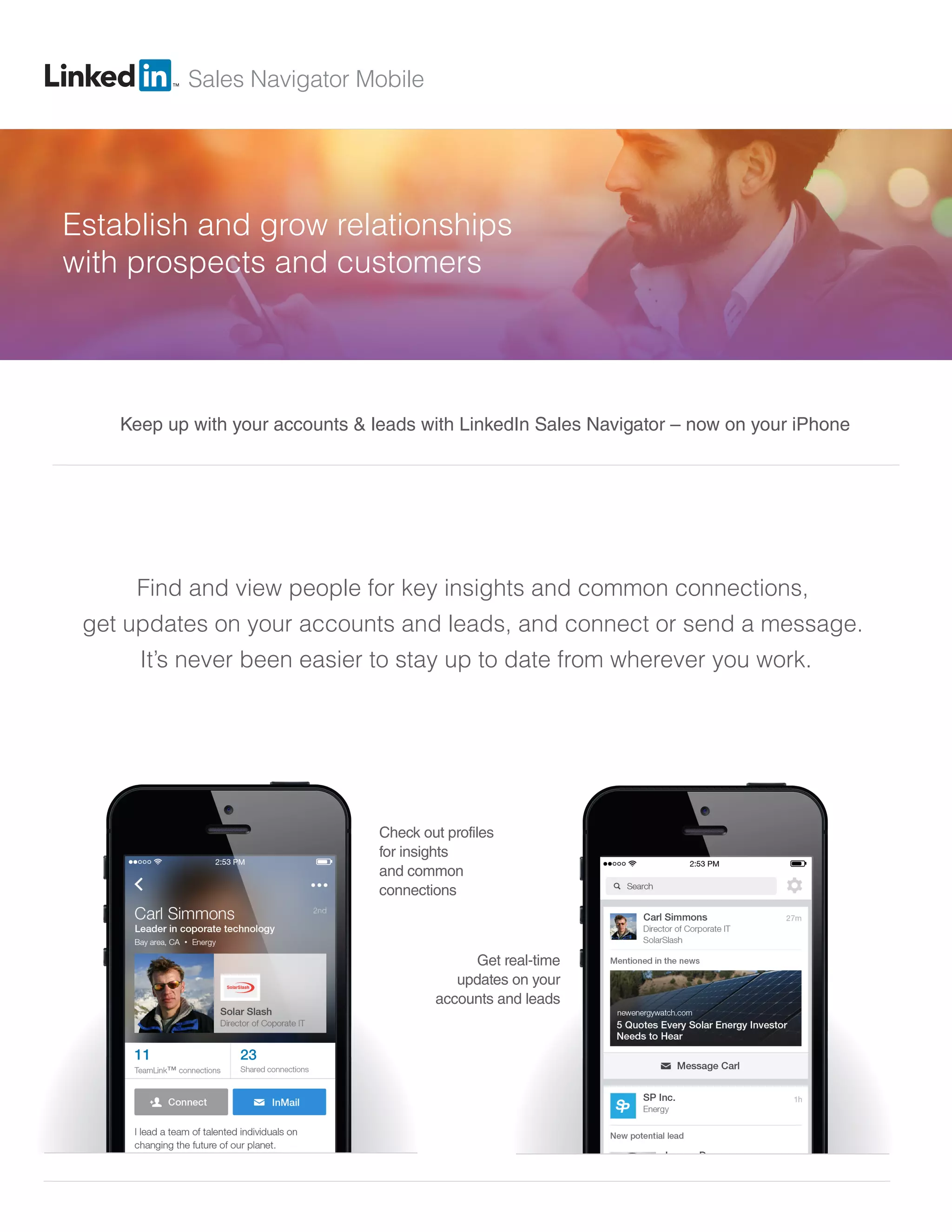 LinkedIn Sales Navigator Mobile App_Overview | PDF
