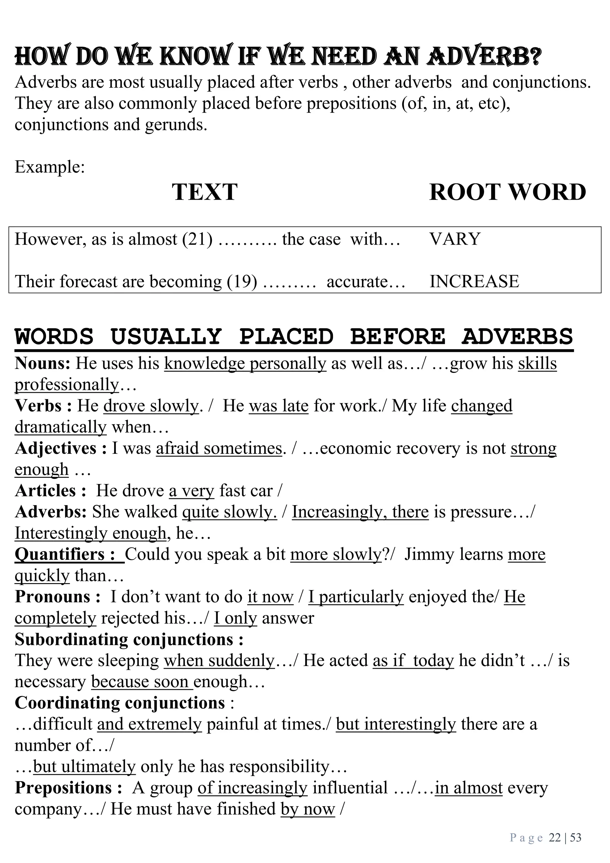 FCE CAE WORD FORMATION | PDF