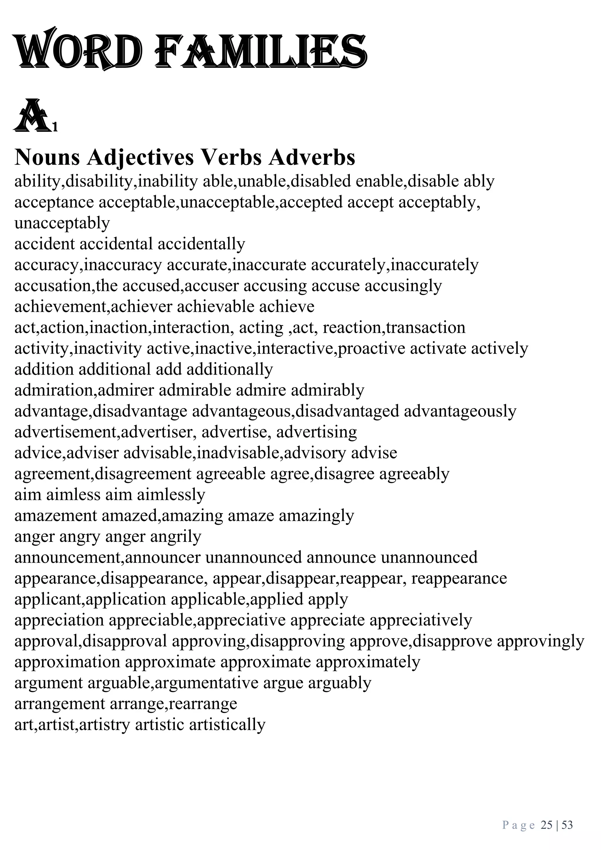 FCE CAE WORD FORMATION | PDF