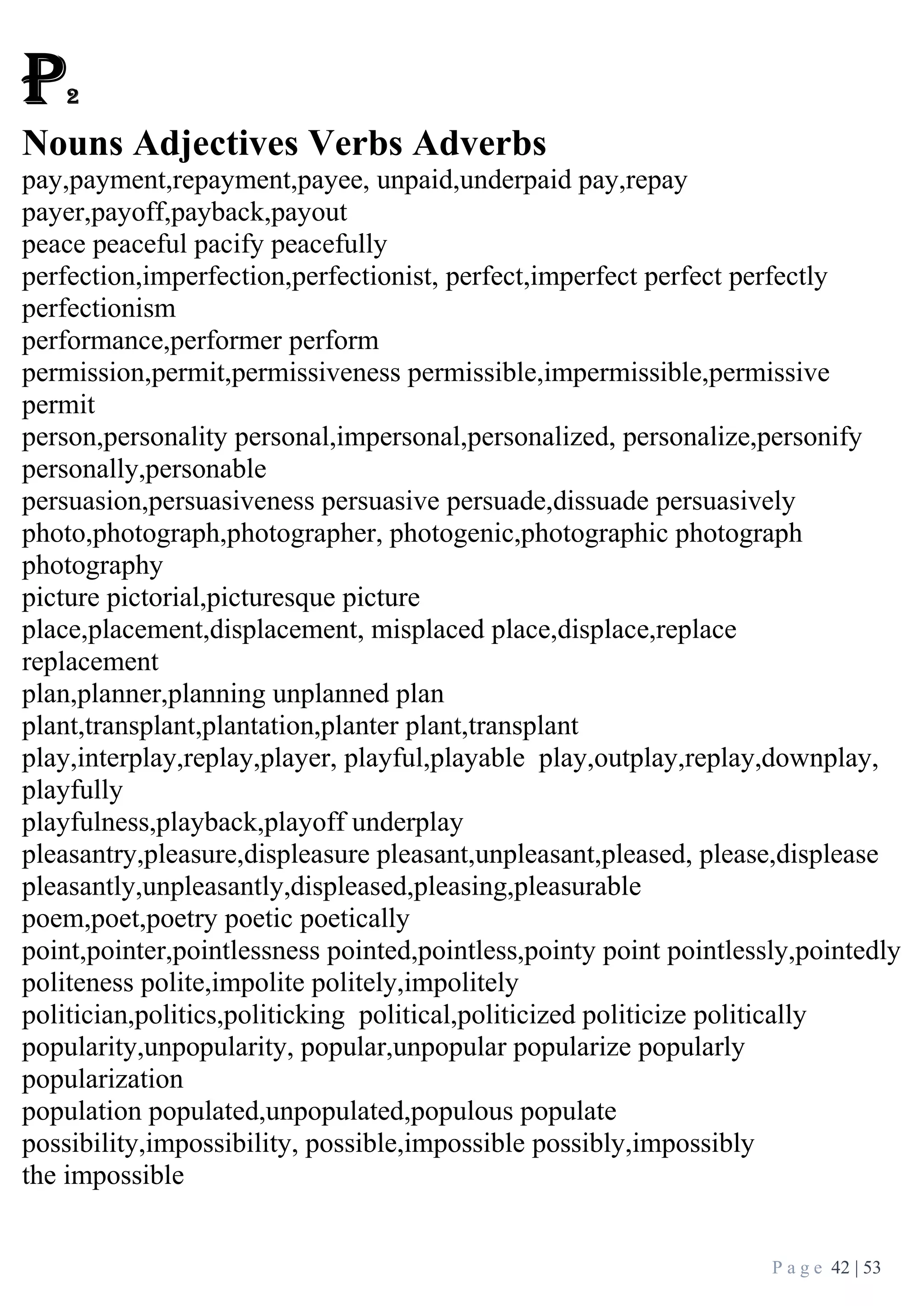 FCE CAE WORD FORMATION | PDF