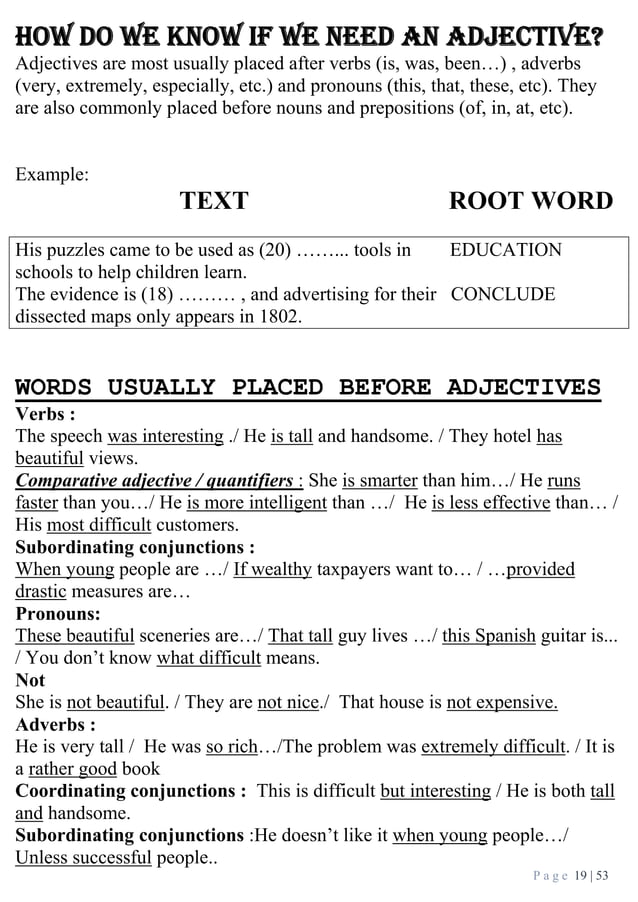 FCE CAE WORD FORMATION | PDF | Homework and Study | Education