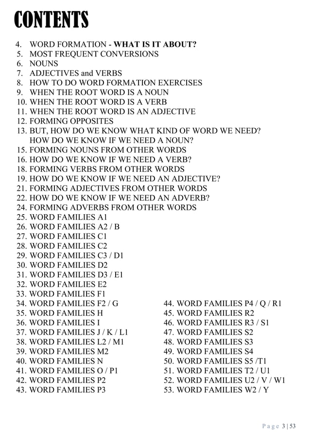 FCE CAE WORD FORMATION | PDF | Homework and Study | Education