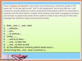 Fce speaking - parts 1 and 2 | PPTX