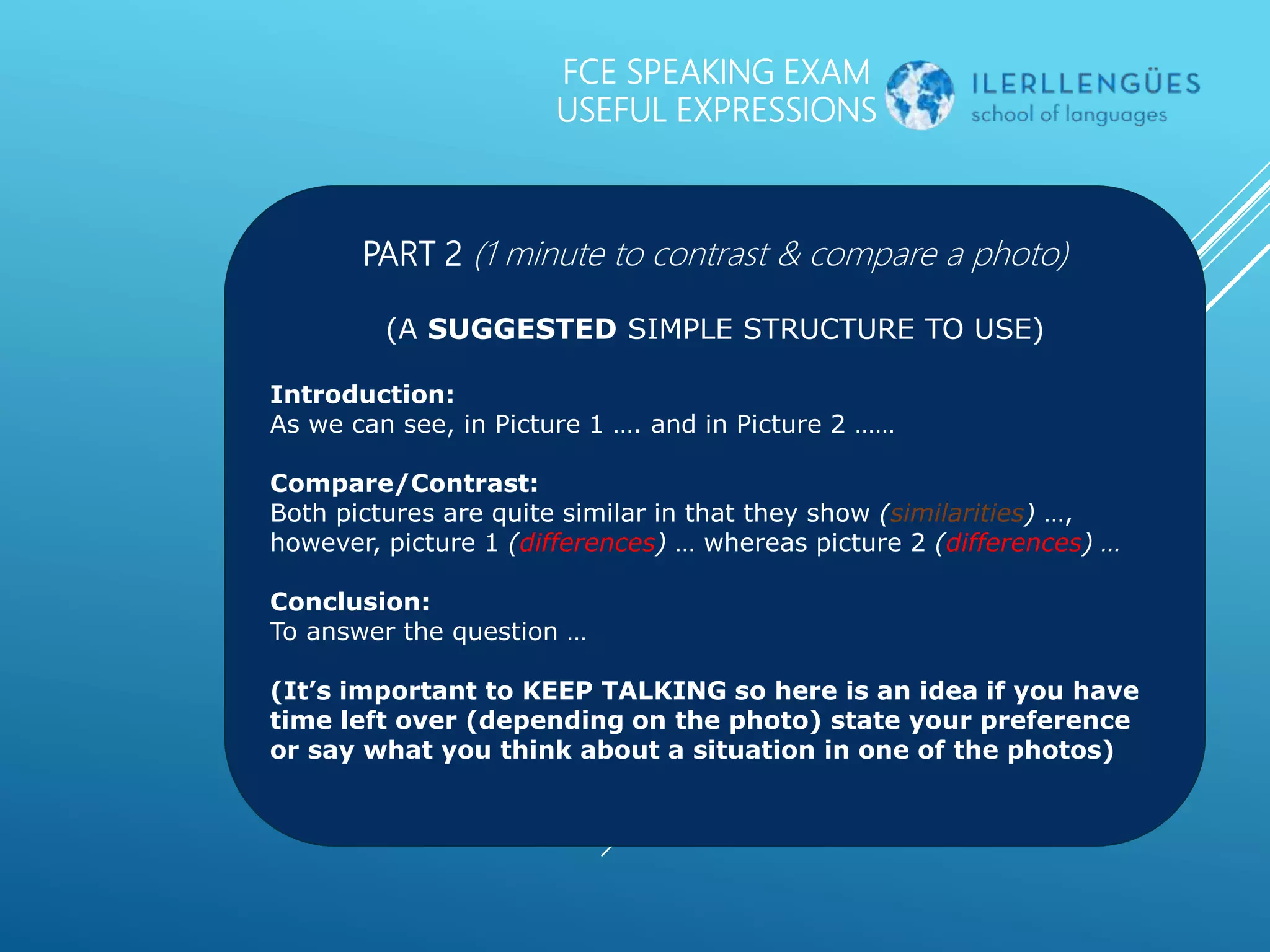 Fce speaking-tips-and-expressions-tests 90400 | PPT