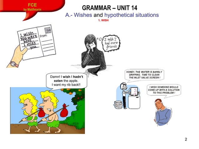 FCE Unit 14 Grammar Contents: Wishes & Hypothetical Situations | PPT