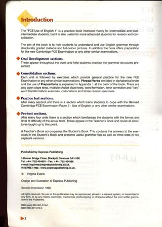 Fce use of english 1 (student and teacher books) | PDF