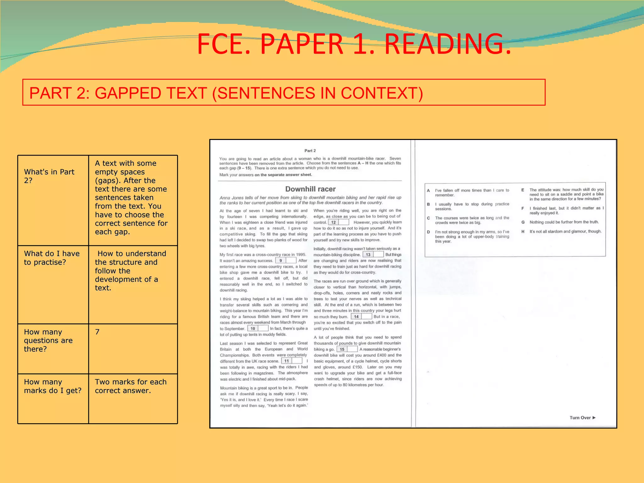 Fce exam format | PPT