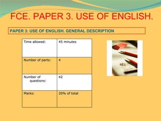 Fce exam format | PPT