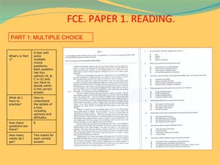 Fce exam format | PPT