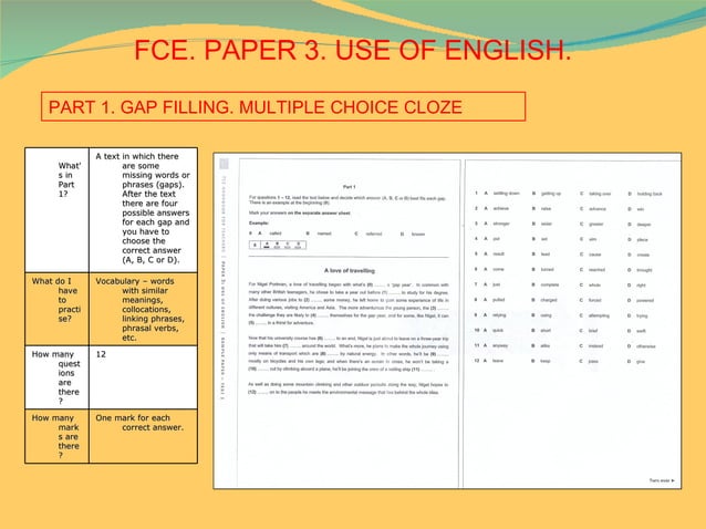 Fce exam format