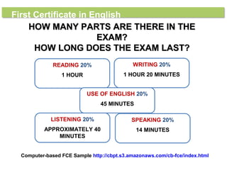 Fce Exam Overview | PPT