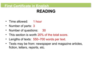 Fce Exam Overview | PPT