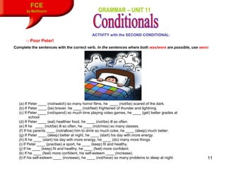 FCE Grammar Contents Unit 11: Conditionals and AGREEMENT – DISAGREEMENT | PPT