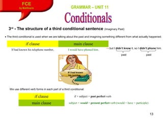 FCE Grammar Contents Unit 11: Conditionals and AGREEMENT – DISAGREEMENT | PPT