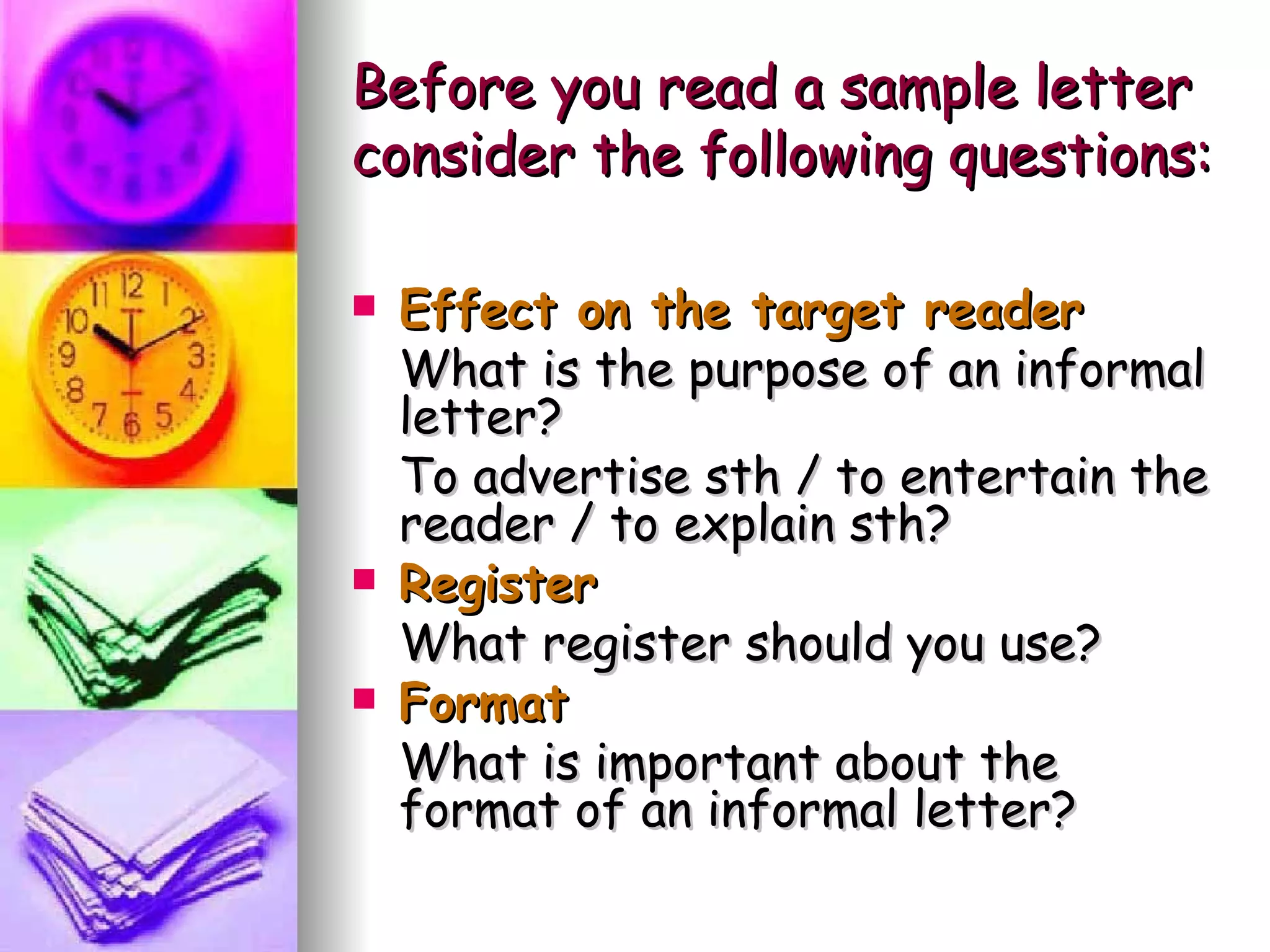 Fce Informal Letter | PPT