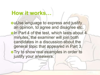 FCE Speaking Part IV | PPTX